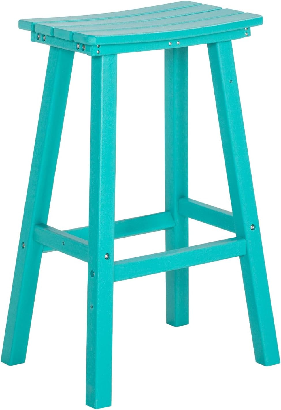 NALONE 29 Inch Outdoor Bar Stool, HDPE Bar Chairs with Footrest ...