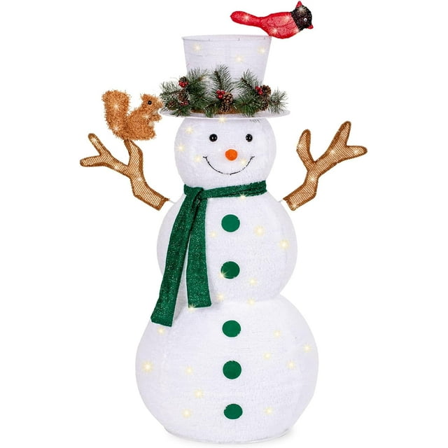NALONE 5 FT Christmas Lighted Snowman with 200 LED Lights & Timer ...