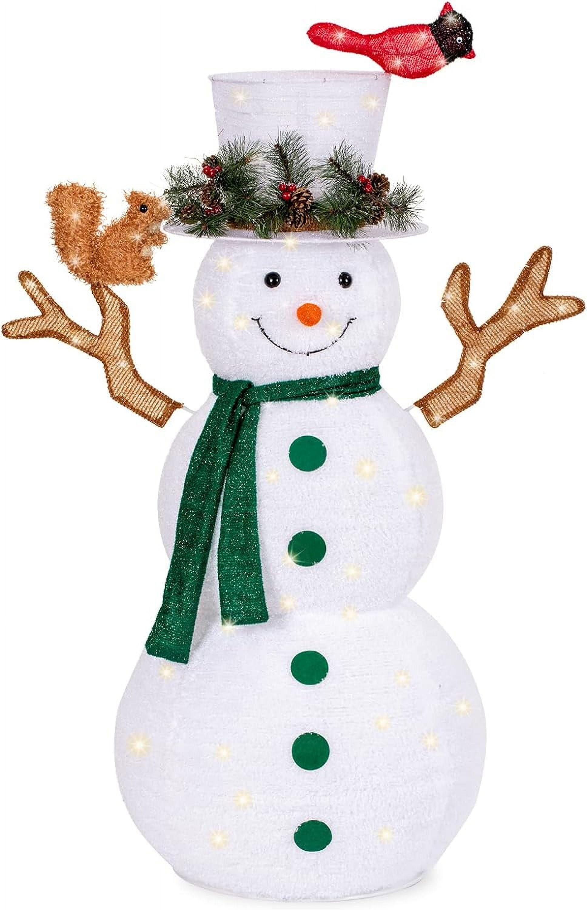 NALONE 5FT Lighted Snowman Christmas Decor, 200 LED Lights & Timer ...
