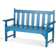 Grand Patio Garden Bench, Outdoor Metal Frame, Weathered Gray, Rust ...