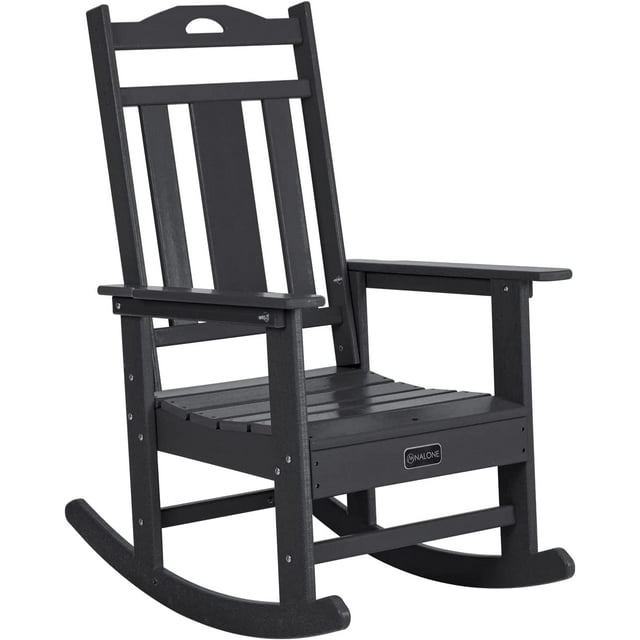 NALONE Weatherproof Outdoor Rocking Chair, All-Weather HDPE Material ...