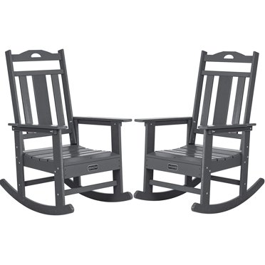 NALONE Weatherproof Outdoor Rocking Chair, HDPE Material, Patio Rocker ...