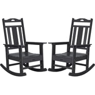 F O O W I N Set of 2 Patio Resin Balcony Rocking Chairs, All-Weather ...