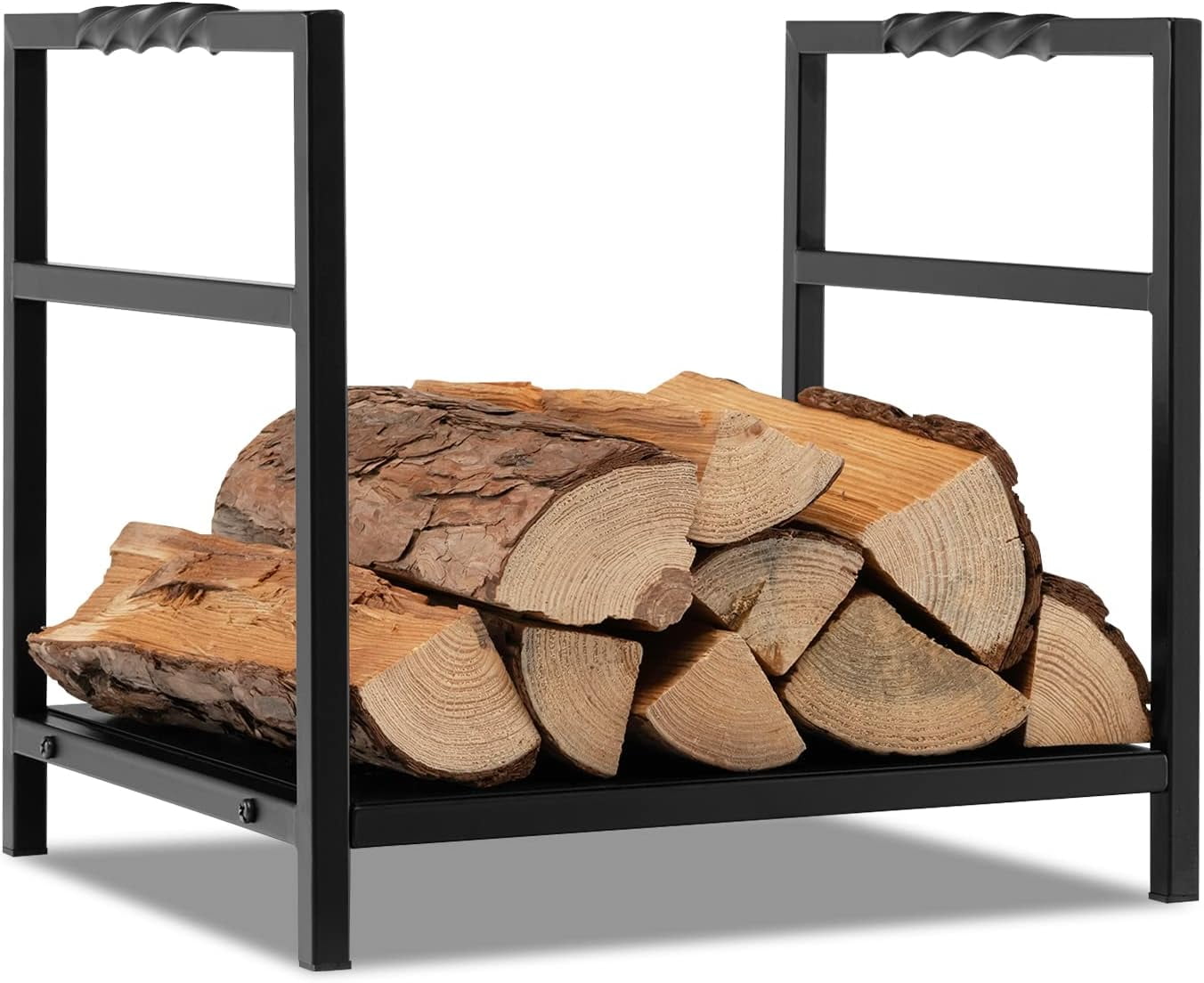NALYL 16 Inch Small Firewood Rack, Indoor Outdoor Decorative Firewood ...