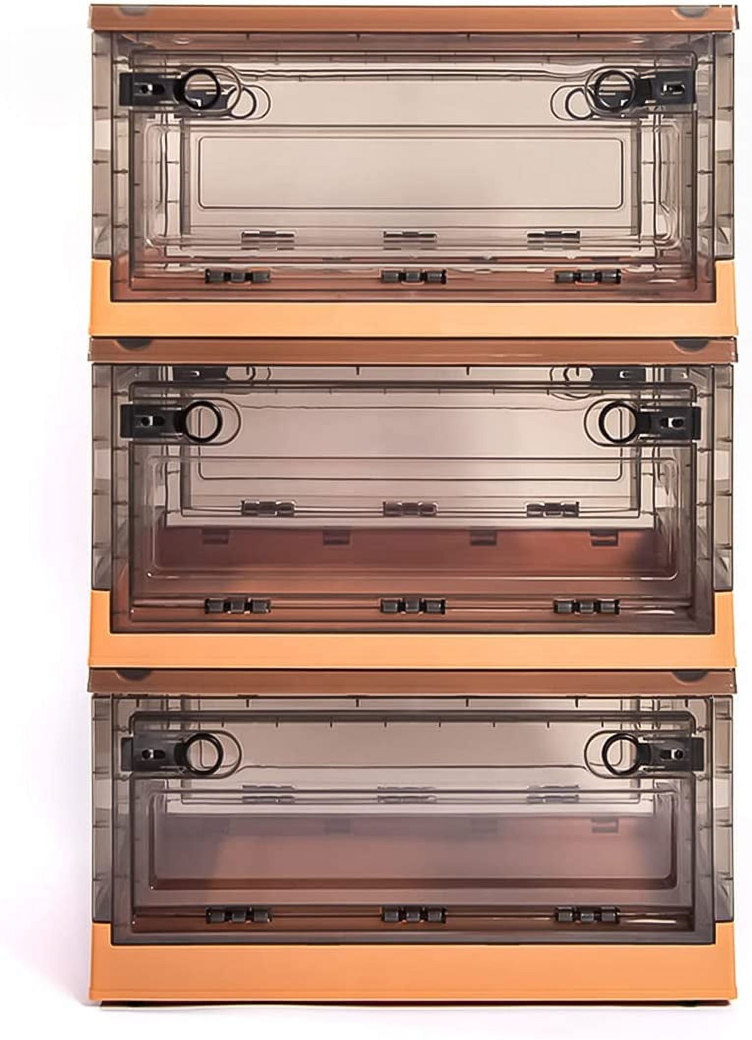 NALYL 2 packs LARGE Storage Bins Side Opening, Stackable Lid ...