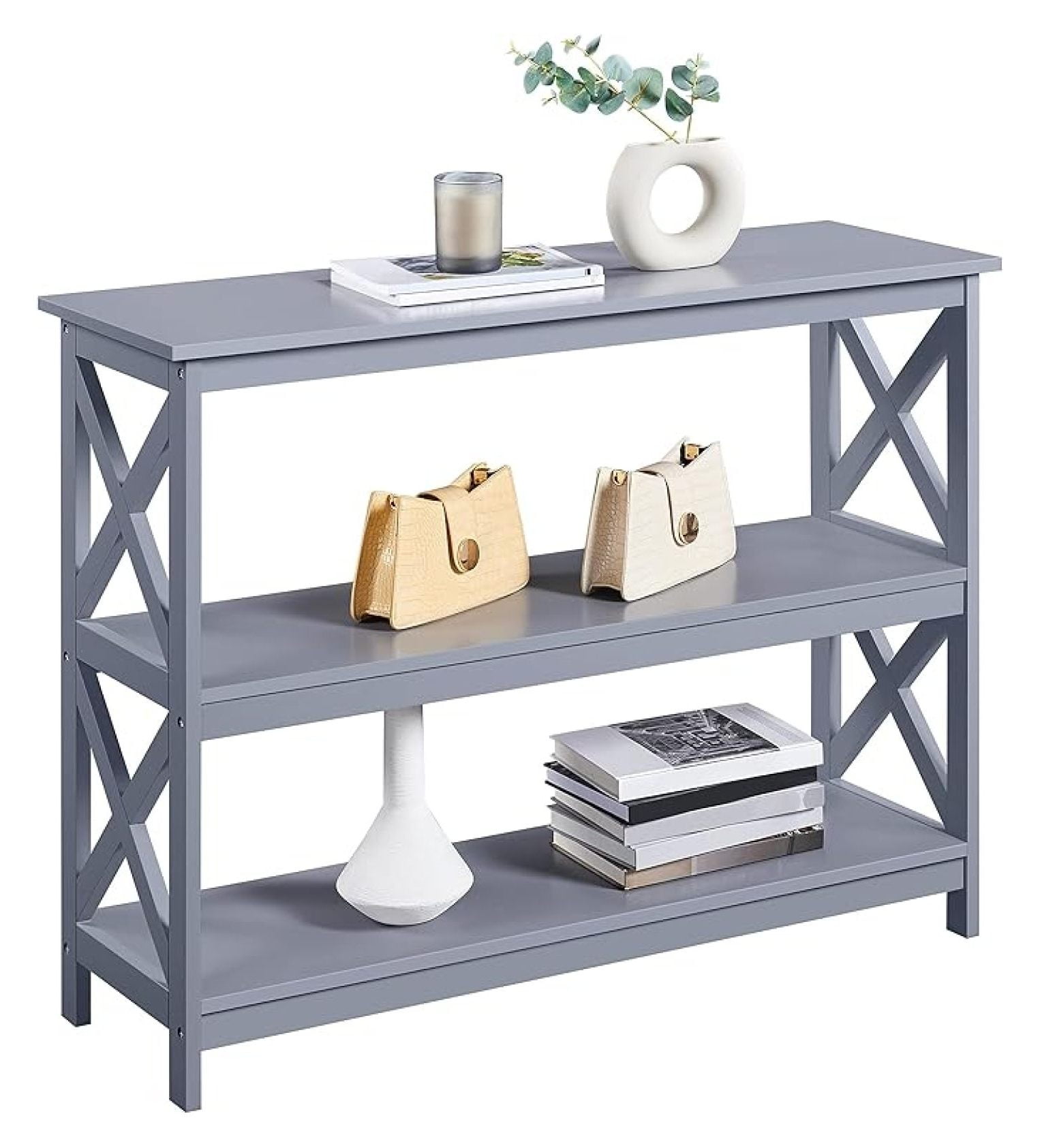 NALYL Console Table with 3 Storage Shelves, Entryway Table Sofa Side ...