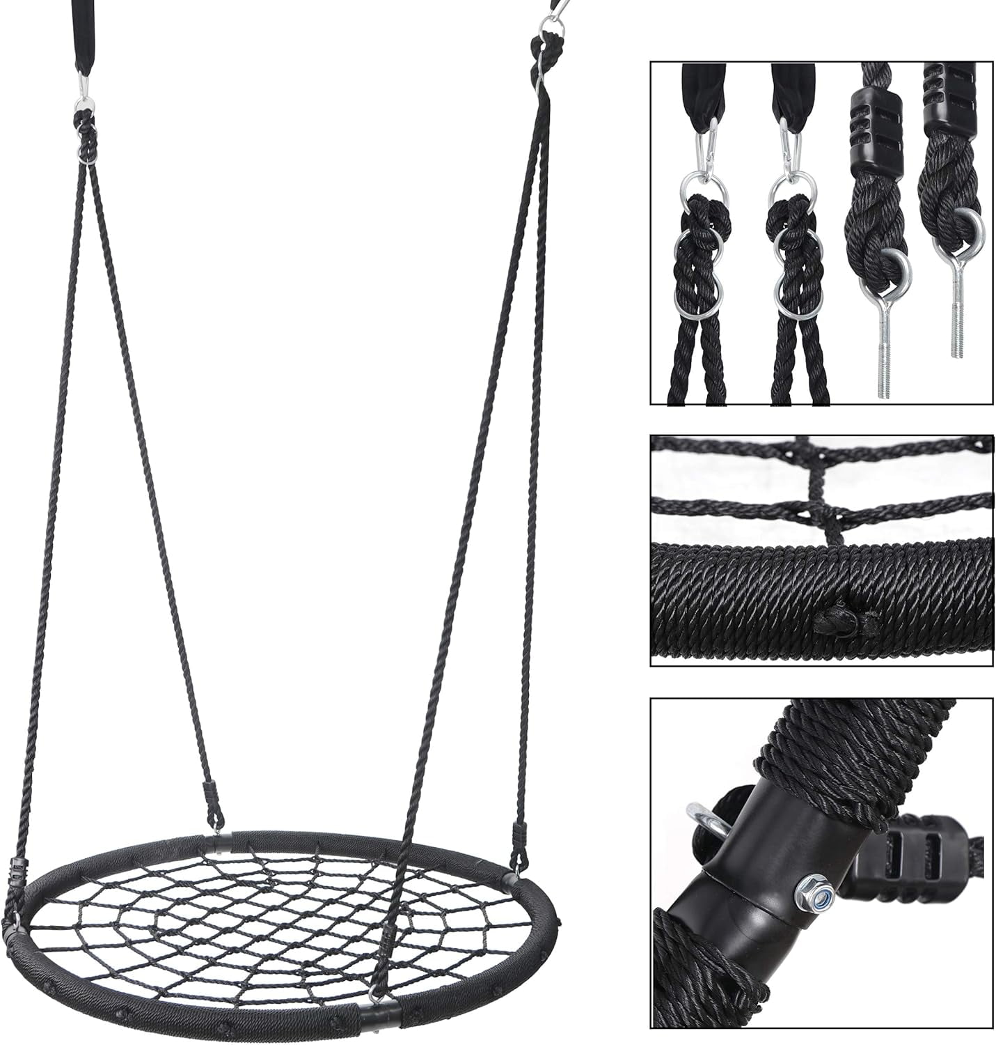 NALYL DEAL Largest 48" Spider Web Swing Set for Tree 700lbs Extra Large ...