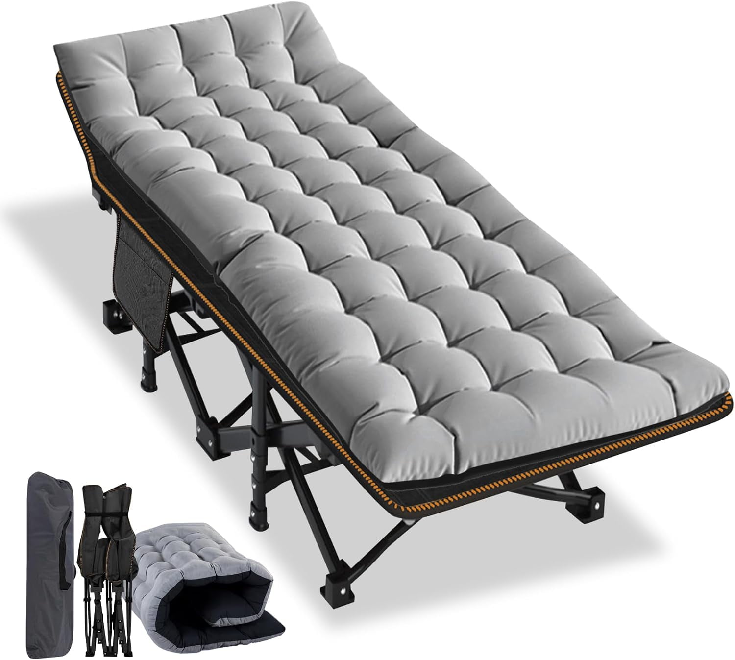 NALYL Folding Camping Cots for Adults, Folding Cot with Mattress ...