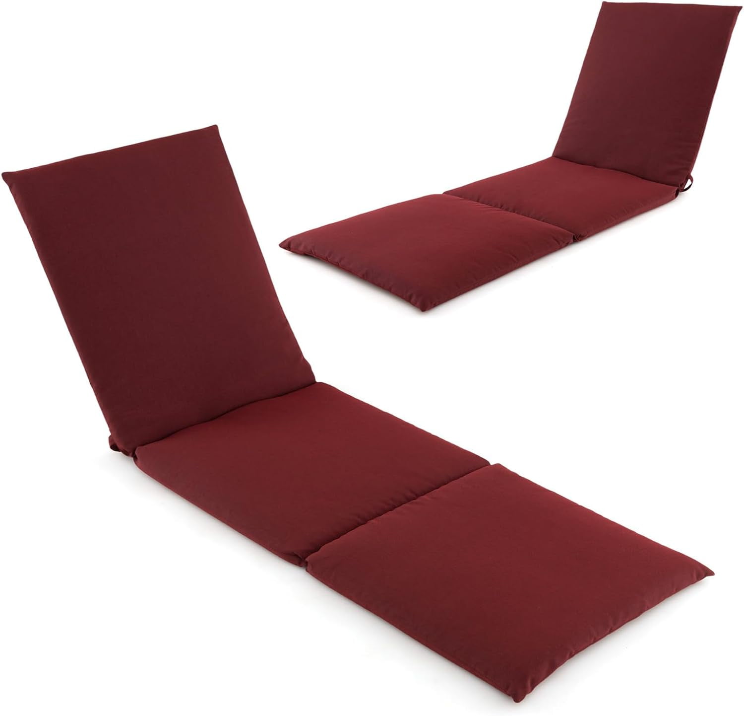 NALYL Outdoor Chaise Lounge Cushion, Patio Furniture Pad with Hook ...