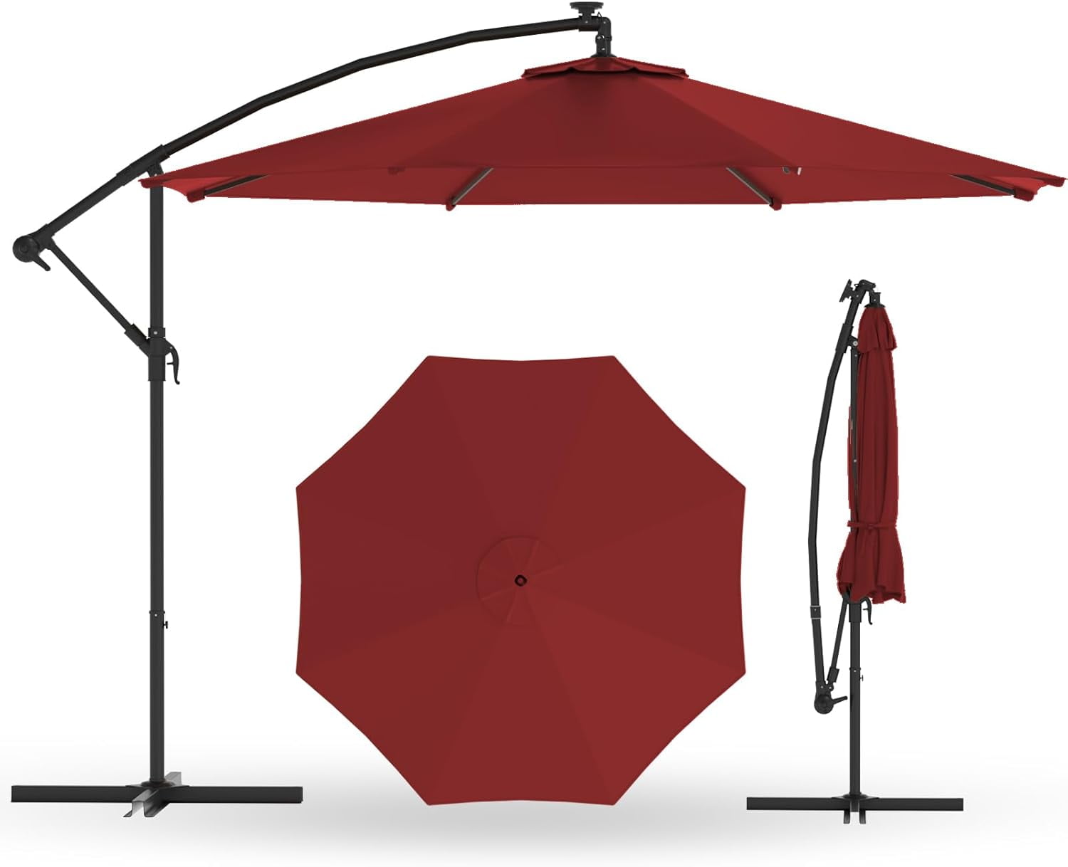 NALYL10FTOffset Patio Umbrella Hanging Cantilever Umbrella Outdoor Sun ...