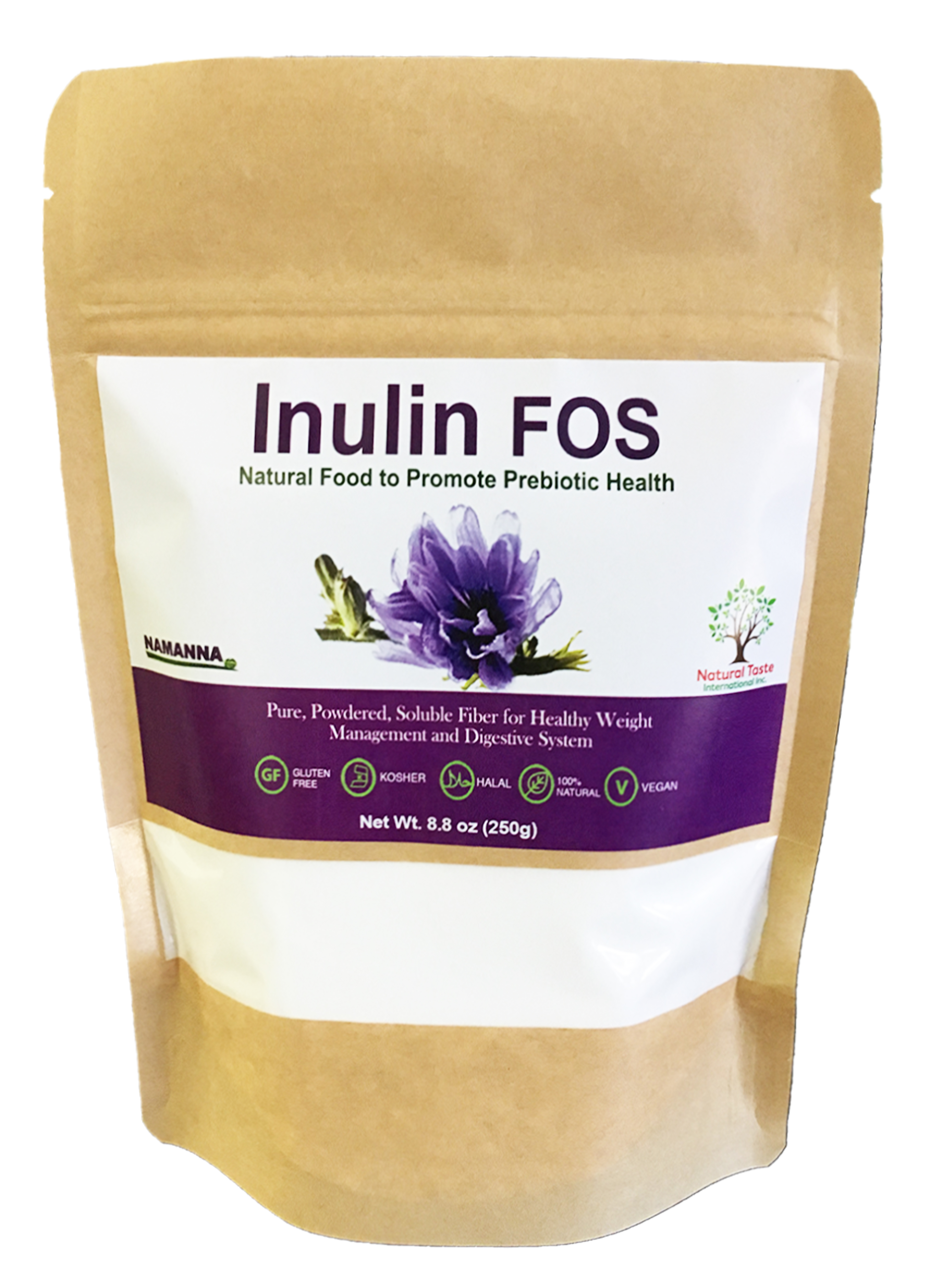 NAMANNA Pure Inulin FOS Powder (8.8 oz) – Natural Fiber from Chicory ...