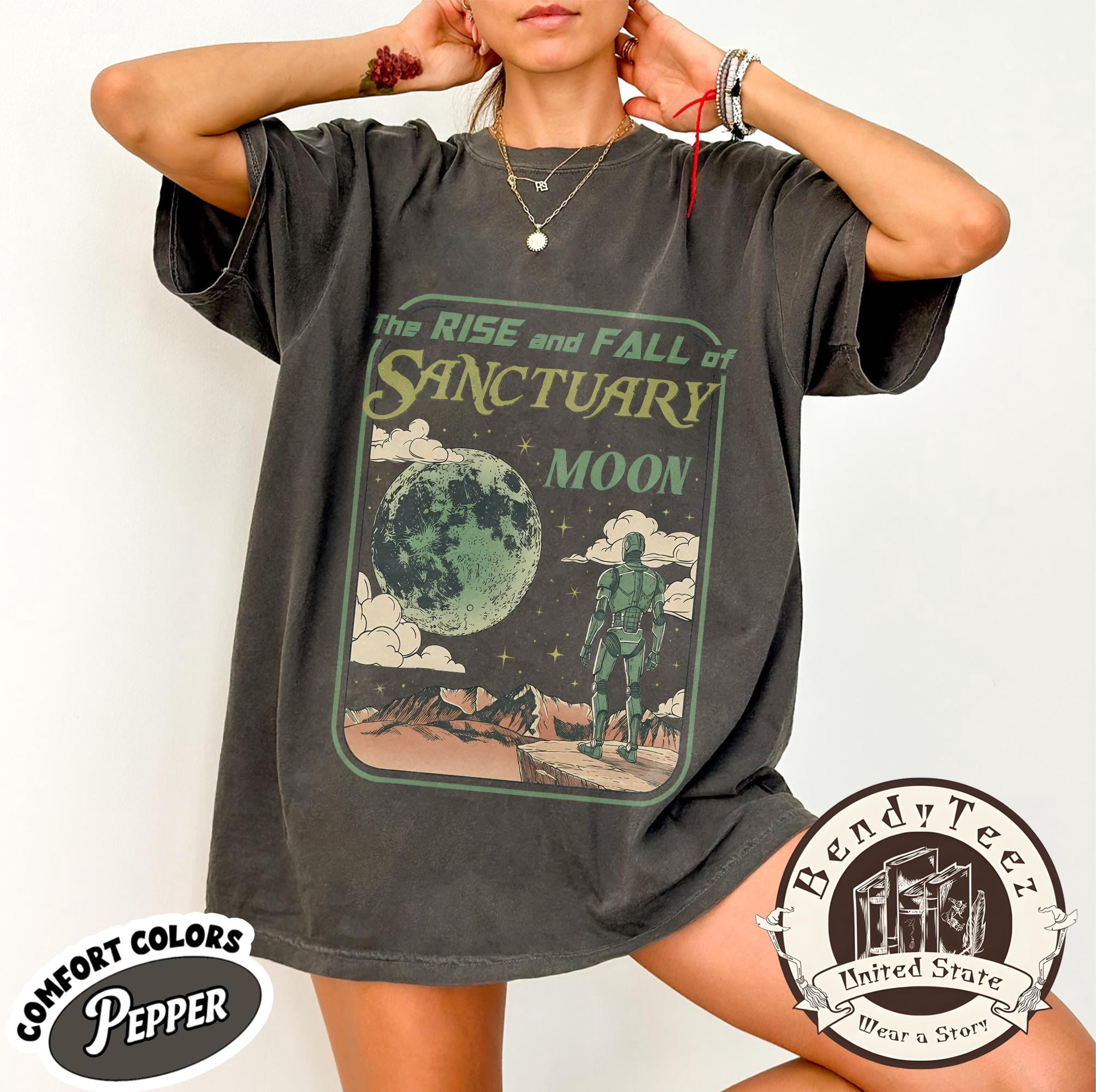 NAMENT Murderbot Diaries Sanctuary Moon T-Shirt, Retro Sci-Fi Graphic ...