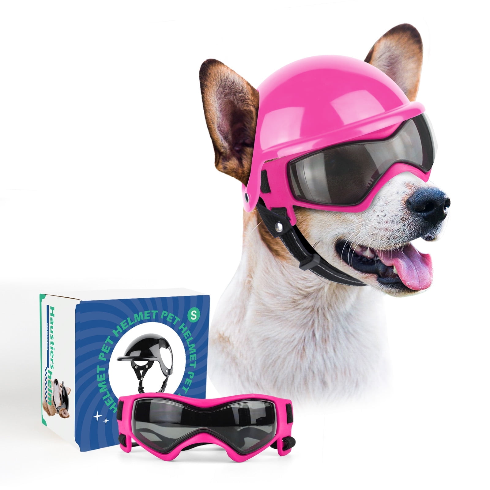 NAMSAN Dog Helmet with Anti-UV Dog Goggles for Outdoor Activities ...