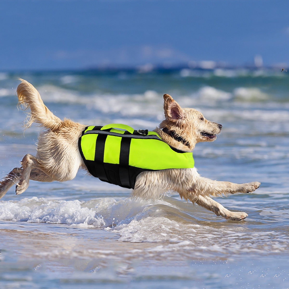 NAMSAN Dog Life Vest Adjustable Lifesaver Jacket Reflective Preserver ...
