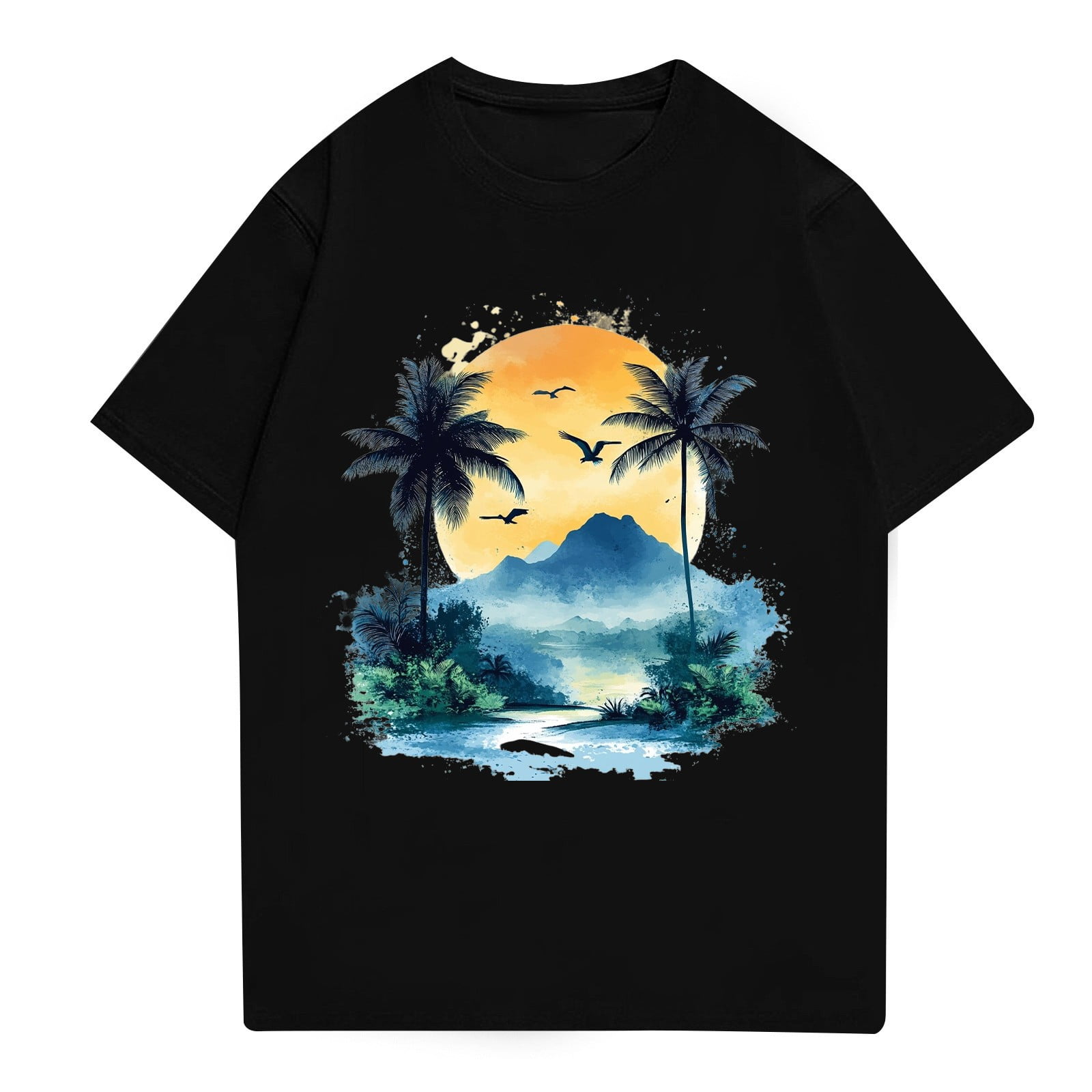NAMTYQX Mens Graphic Tees Short Sleeved Casual Elastic Easy Patterned ...