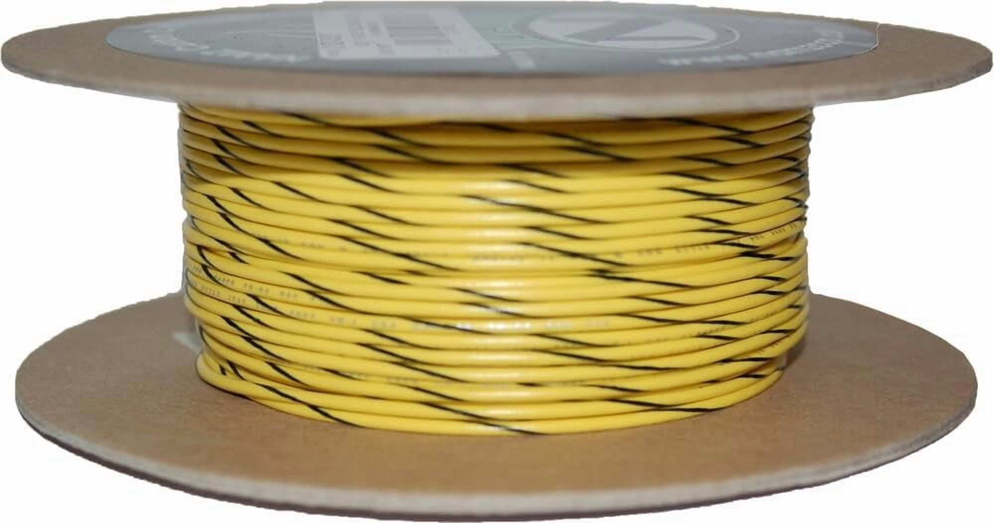 NAMZ OEM Color Primary Wire 100ft. Spool 20g - Yellow/Black Stripe ...