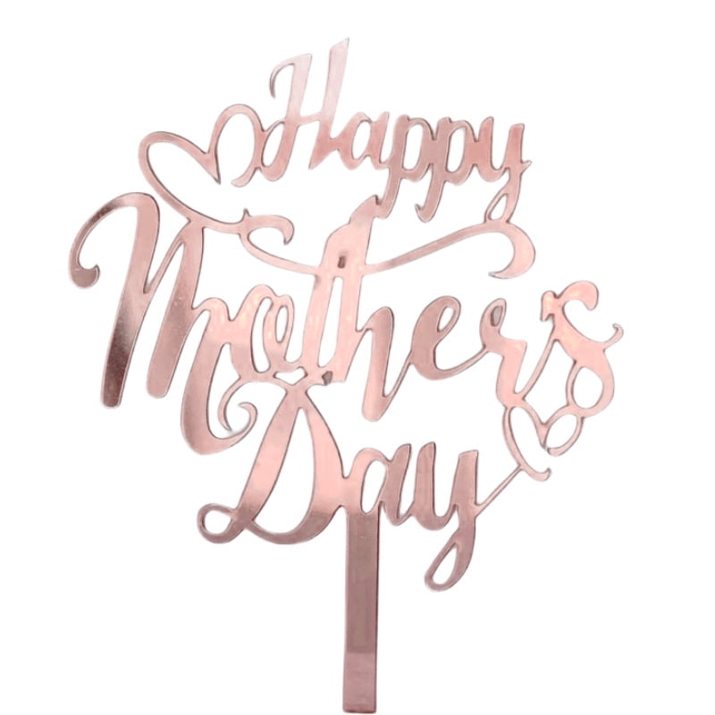 NAMZI 10pcs Happy Mother's Day Cake Topper Mom Letter Cake topper Pink ...