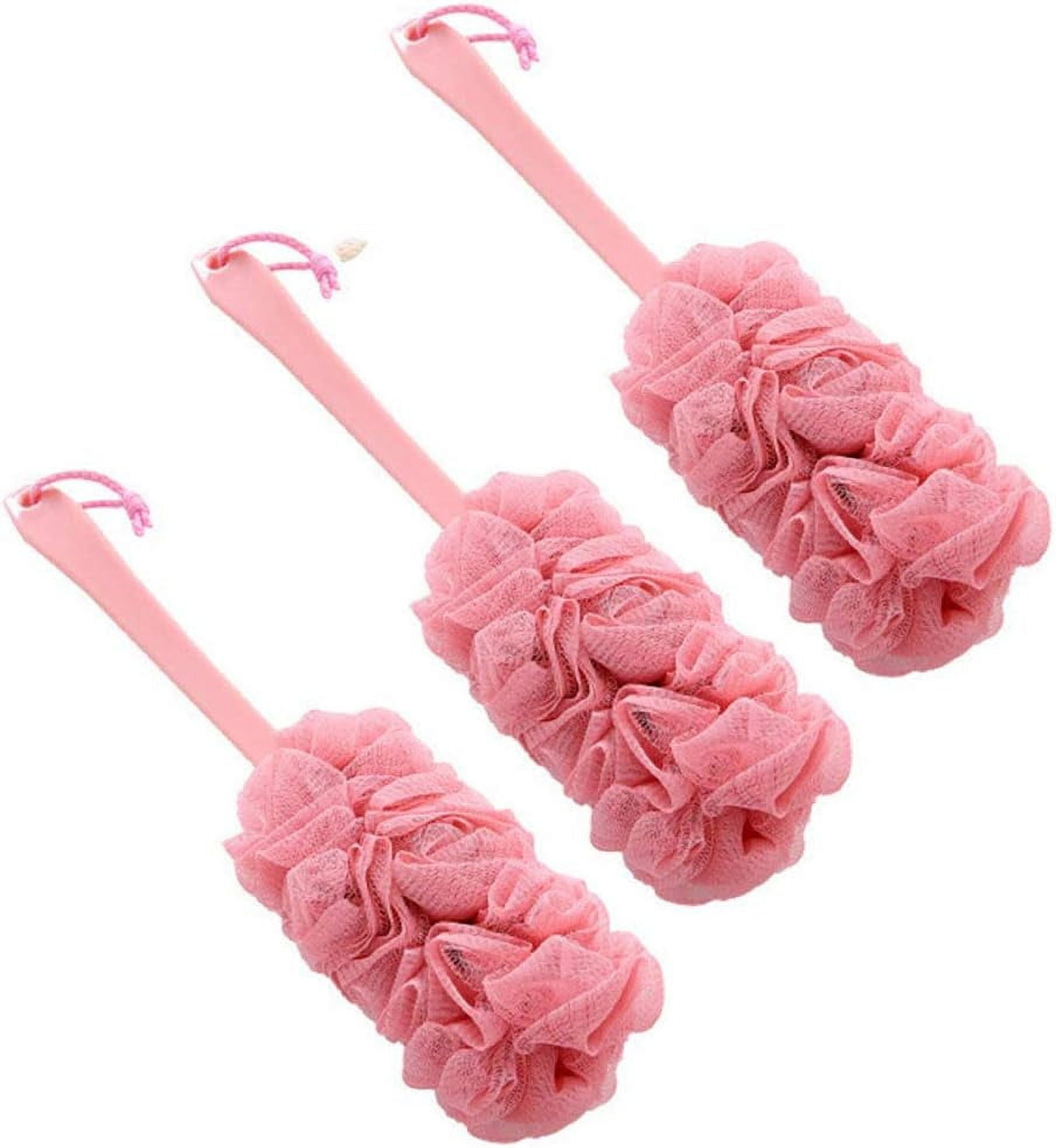 NAMZI 3 Pack Back Scrubber Long Handled Bath Brush Soft Mesh Sponge ...