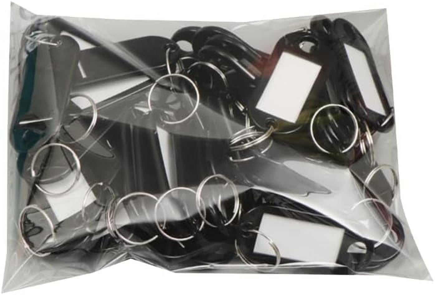 NAMZI 50Pcs Keychain Label Tags Keys Tags with Split and Label Window ...