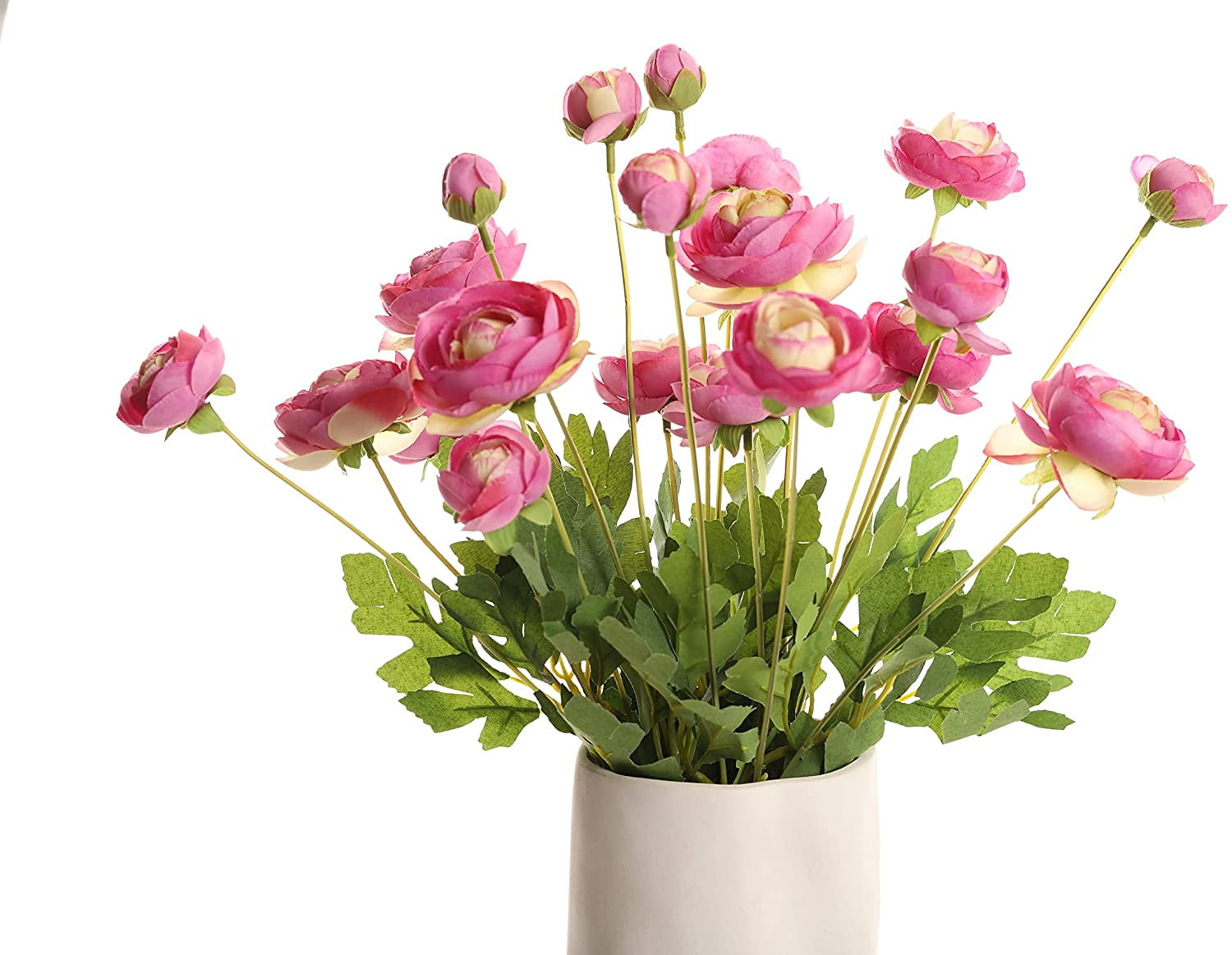 NAMZI Artificial Persian Peach Silk Flowers Buttercup (Asian Buttercup ...