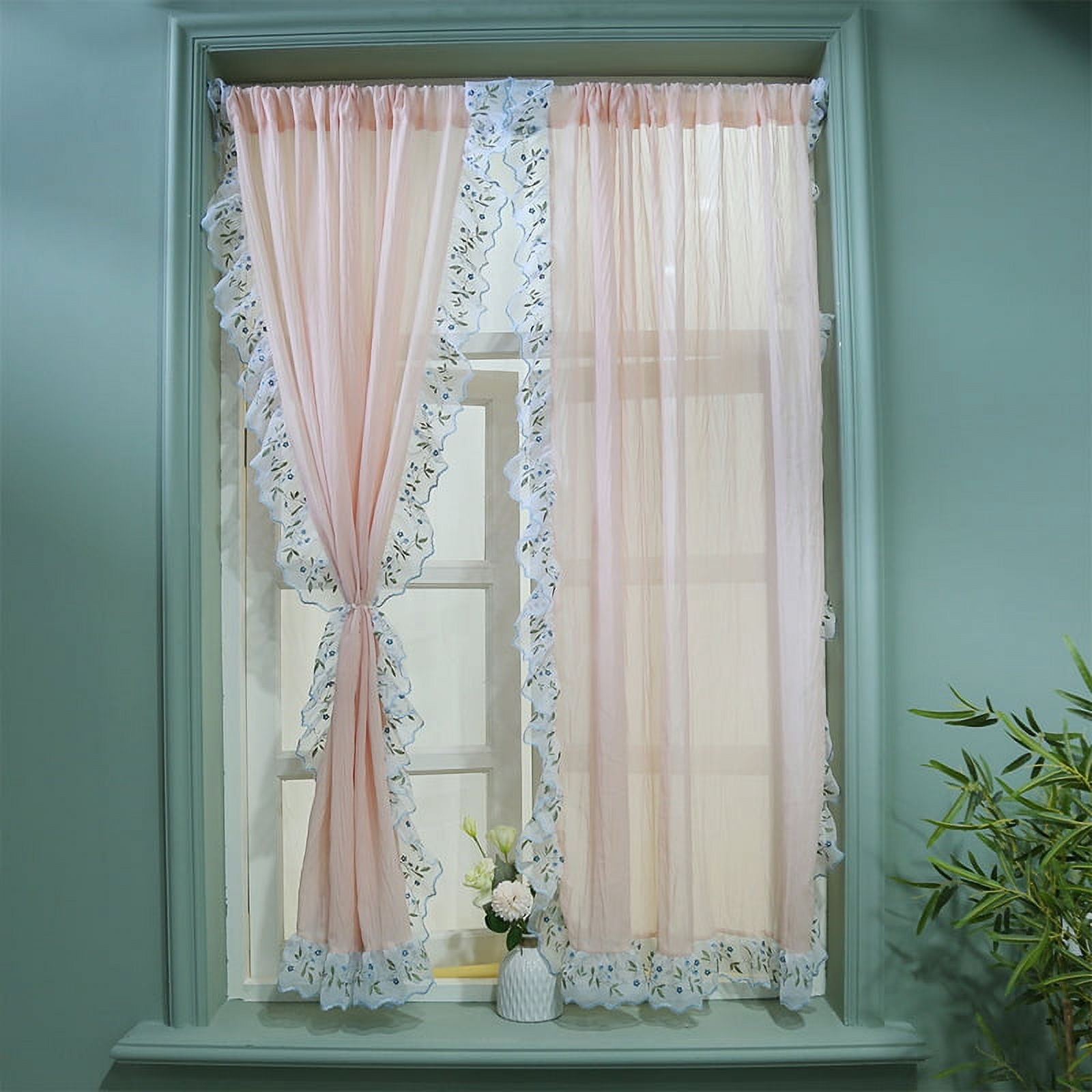 NAMZI Curtains Sheer - Texture Sheer Window Covering, Light & Airy ...