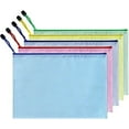 Namzi Zipper Envelope Pouch Pack Of 5 5 Colors Water Resistant Pvc