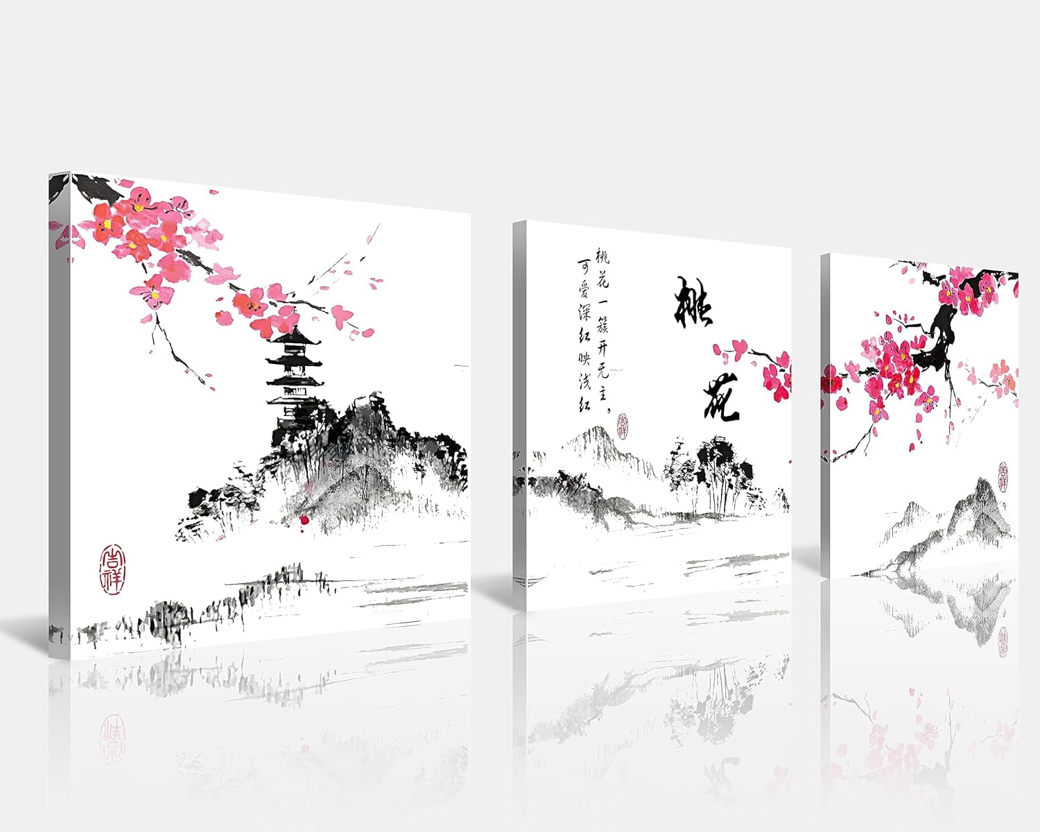 NAN Wind Small Size Traditional Chinese Painting of Peach Blossom ...
