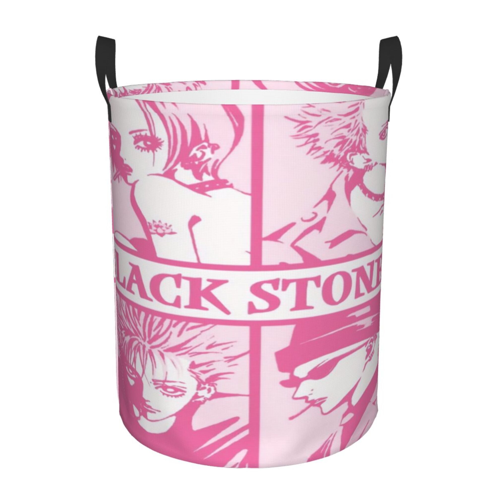 NANA anime Storage Basket Circular Hamper with Handle Foldable Laundry ...