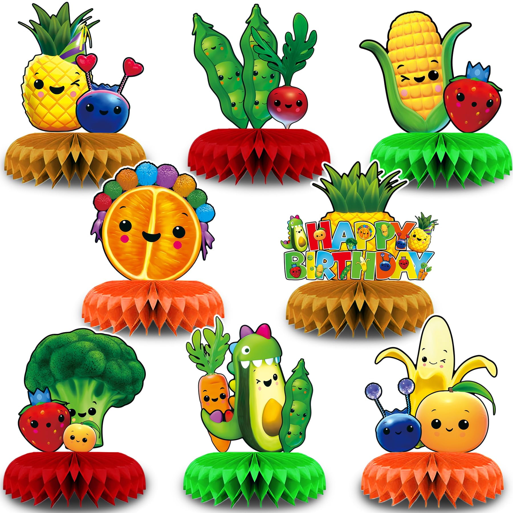NANAGALI 8 Pcs Hey One Bear Sensory Fruit Honeycomb Centerpiece Dancing ...