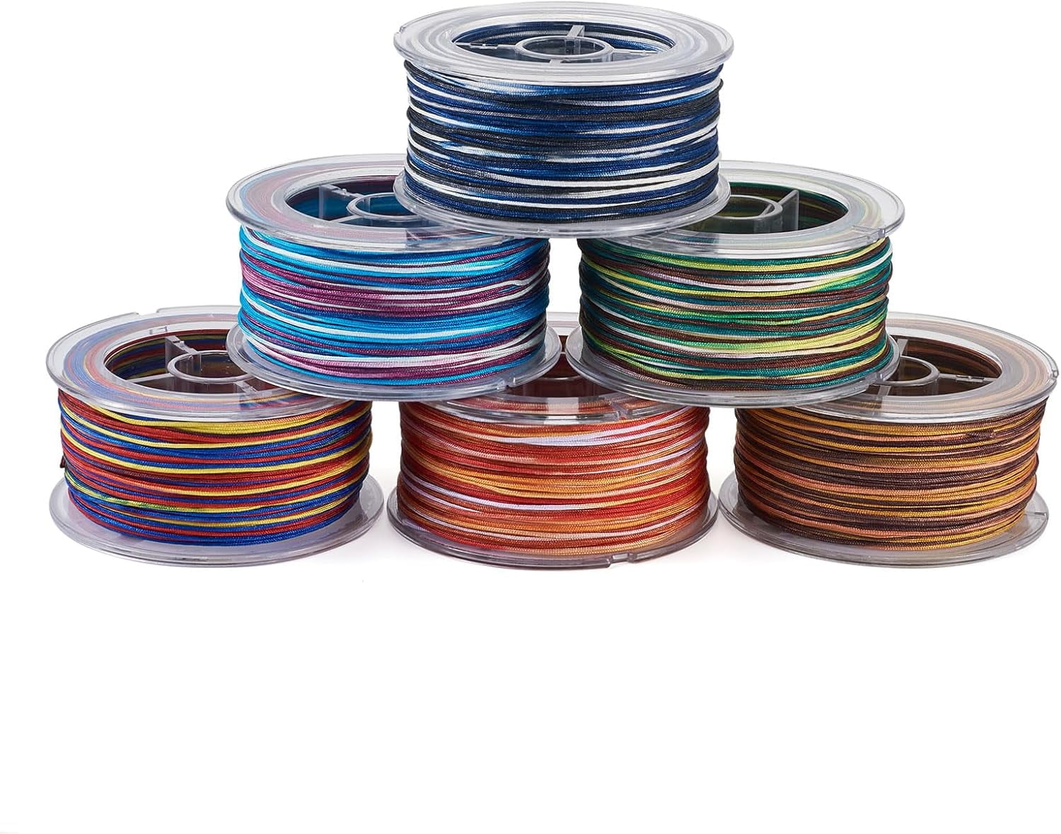 NANAHuang 0.8mm Braided Cord, 144 Yards Colorful Beading Bracelet ...