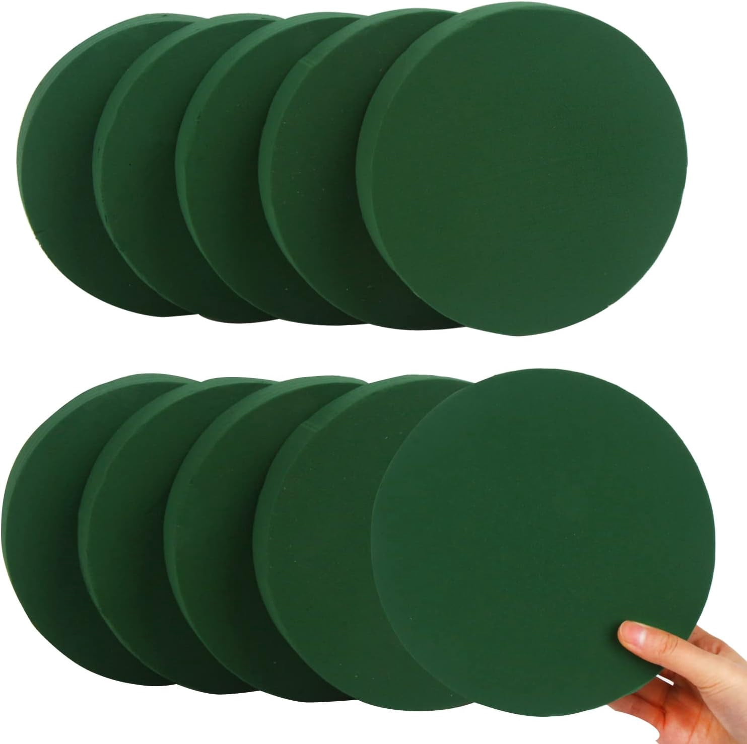 NANAHuang 10PCS 8" Large Round Floral Foam Bricks,Wet Green Foam Blocks ...