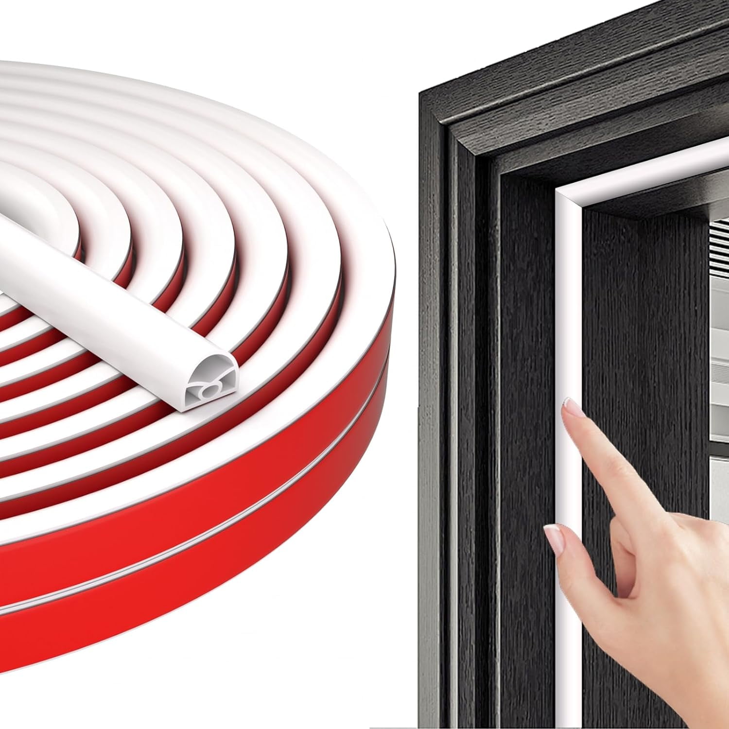 NANAHuang 19.7 Feet Door Weather Stripping Door Seal Strip,Self ...