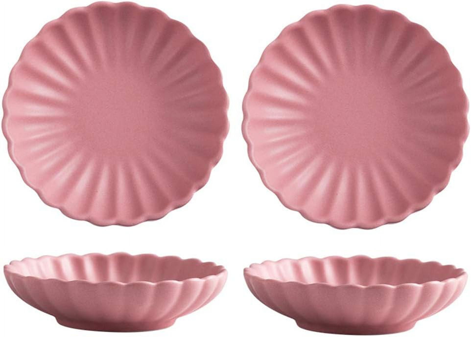 NANAHuang 3.5 Inches Flower Shape Ceramic Sauce Dish,Mini Side ...