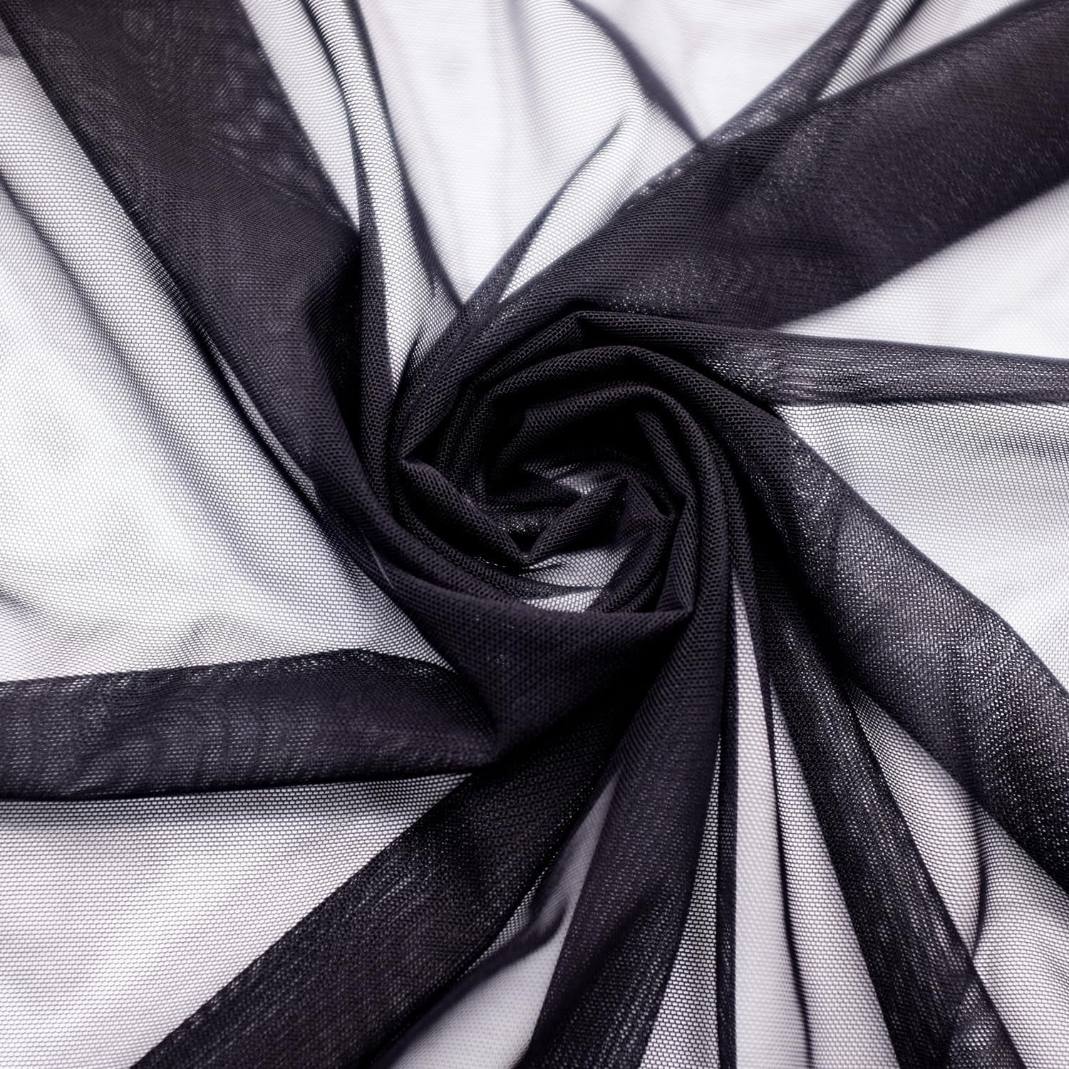 NANAHuang 4-Way Stretch Mesh Fabric Nylon Spandex Power Mesh 60 Inch by ...