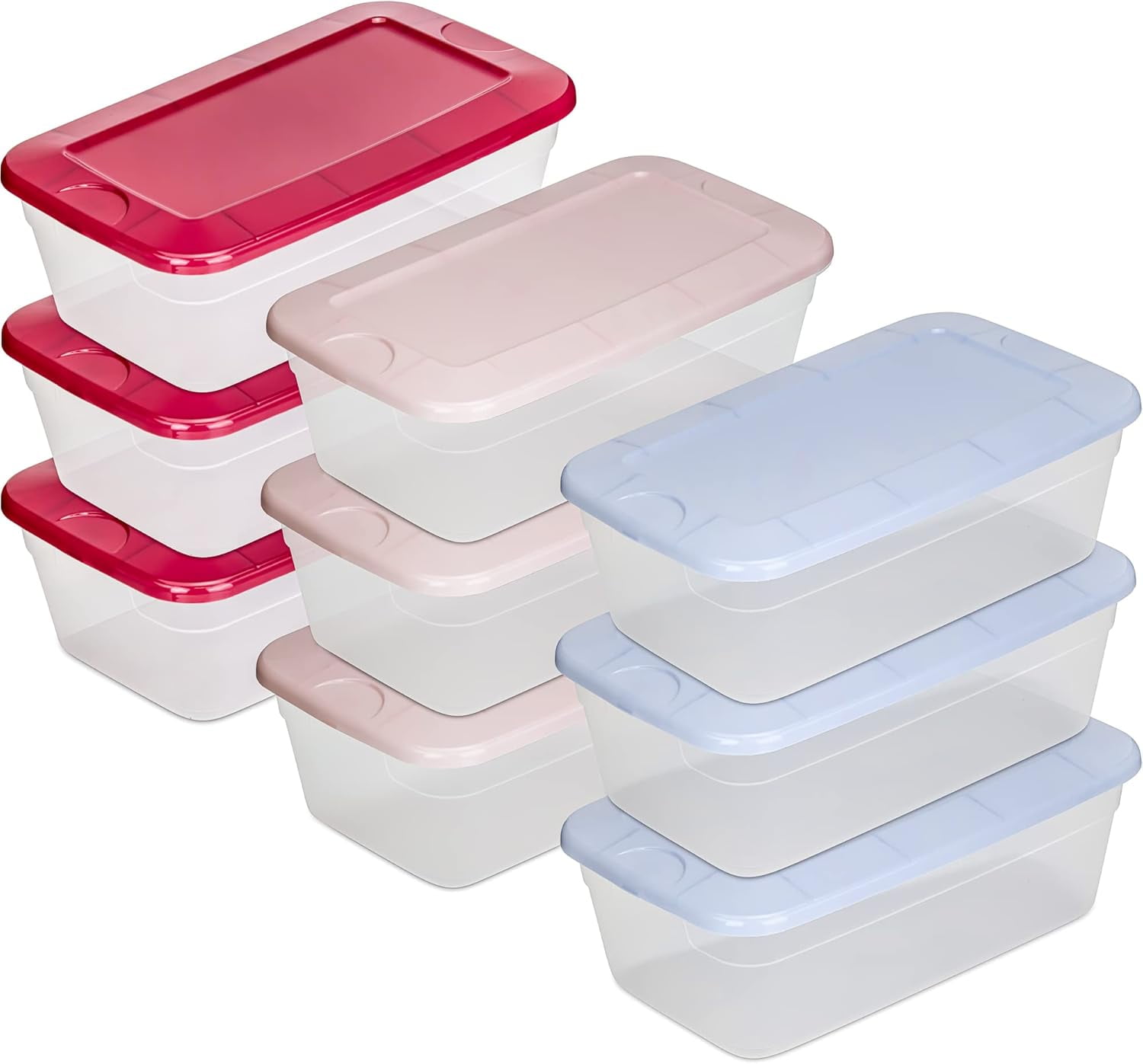 NANAHuang 9 Clear Plastic Storage Containers, Shoe Boxes 6 Quart ...