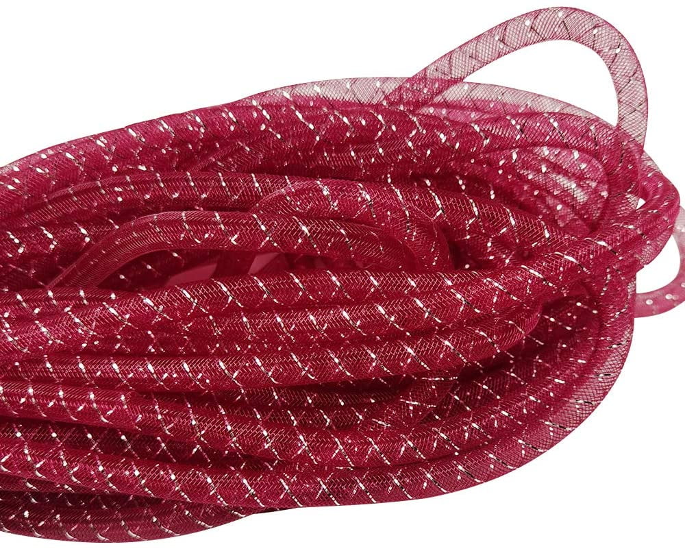 NANAHuang Assorted 13 Colors 26Yards Solid Mesh Tube Deco Flex for ...