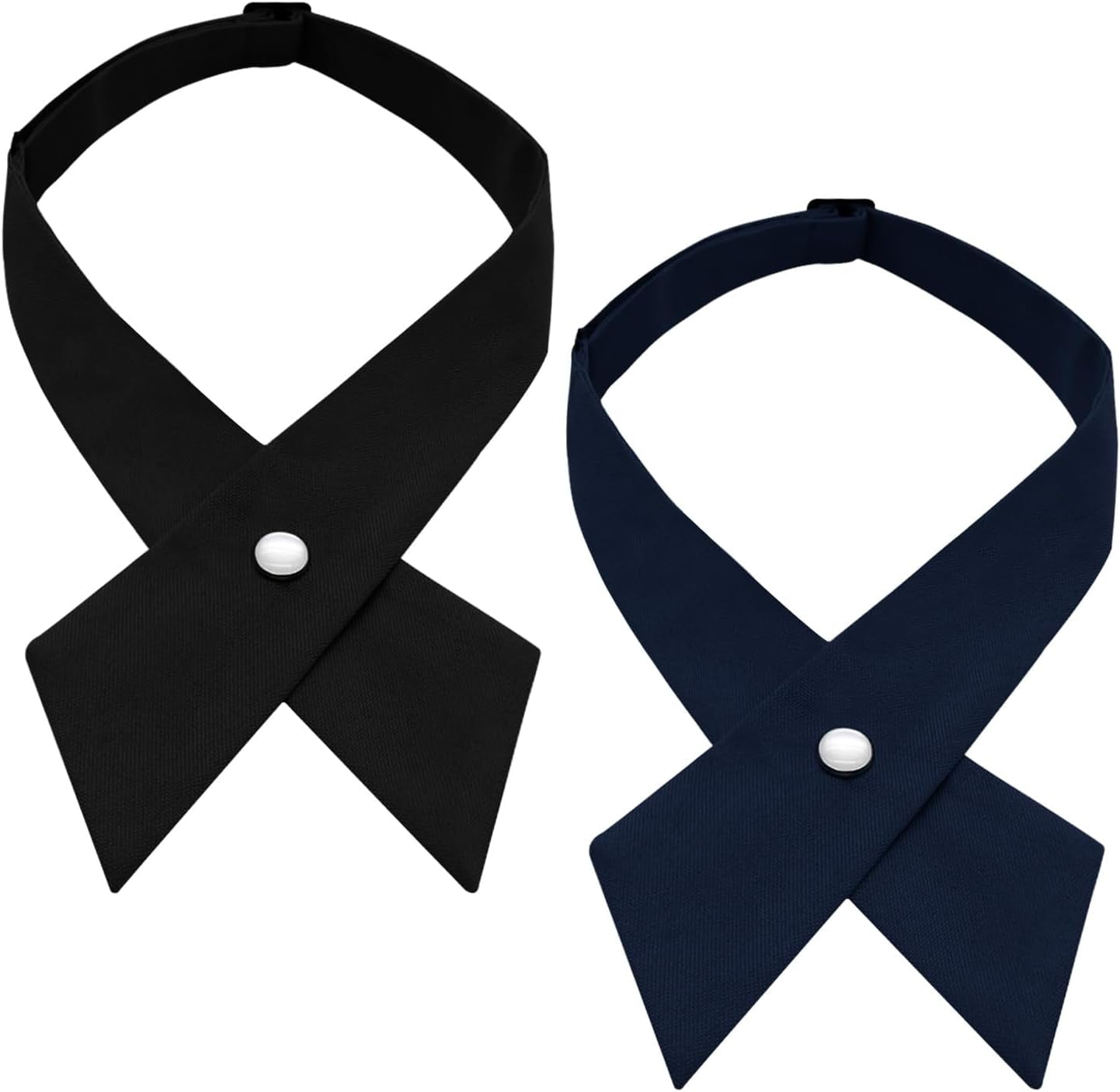 NANAHuang Black Bow Tie for Women, Adjustable Criss Cross Bow Ties ...