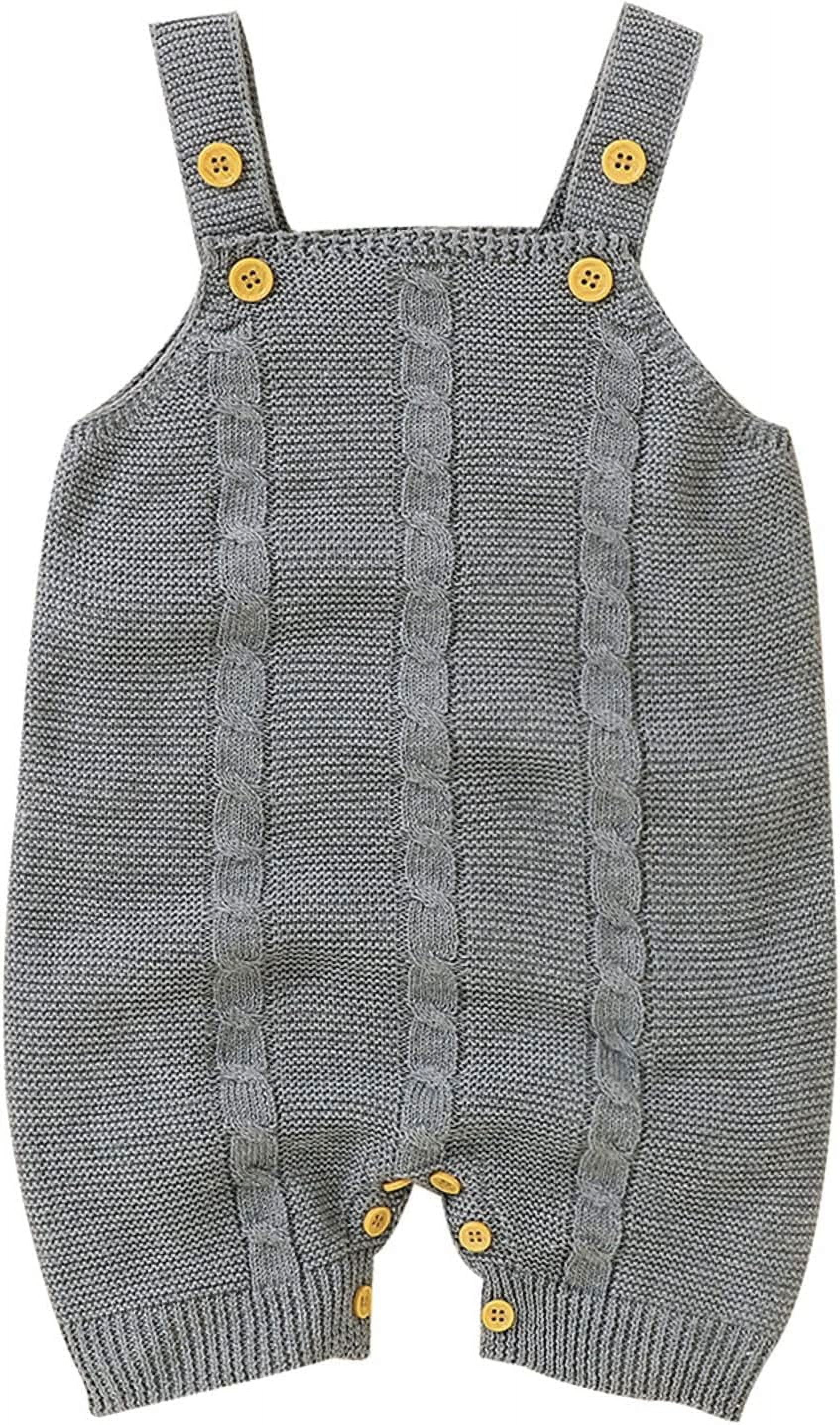 NANAHuang Boy Girl Soft Overalls Adjustable Sweater Knit Overalls Cute ...