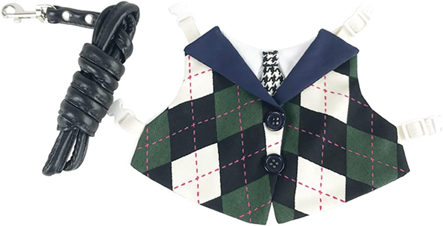 NANAHuang Bunny Harness and Leash,Adjustable Soft Guinea Pig Clothes ...