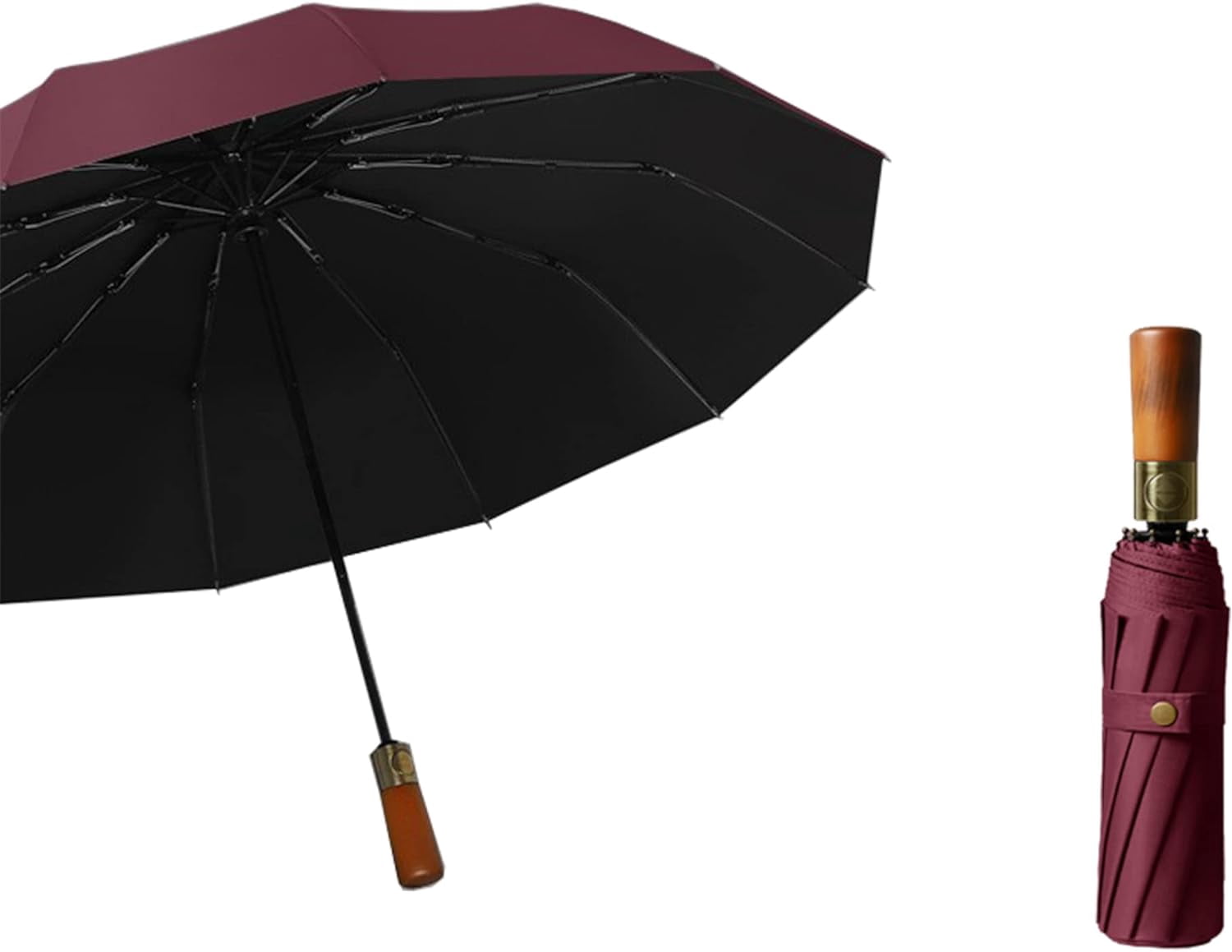 NANAHuang Compact Travel Folding Portable Umbrella 46 Inch Windproof ...