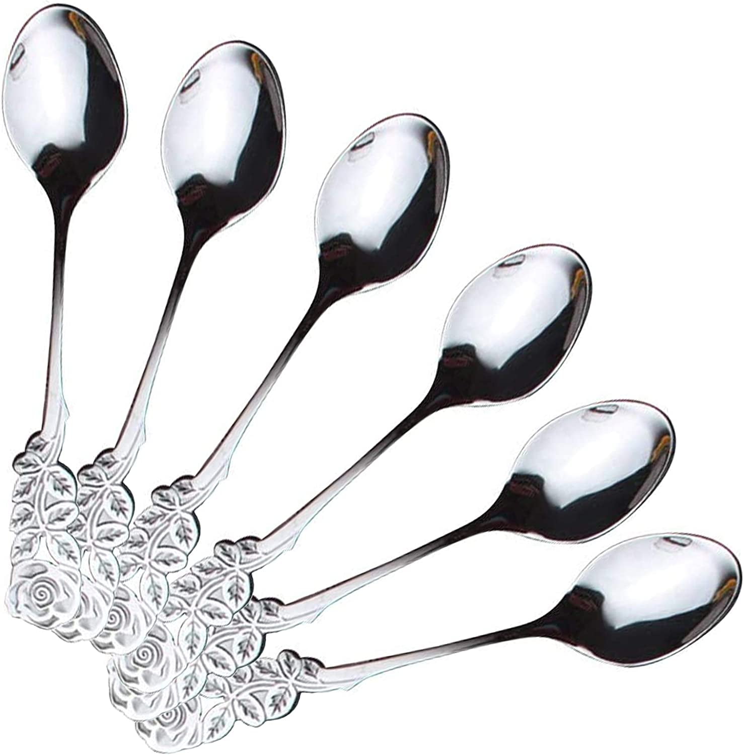 NANAHuang Demitasse Espresso Spoons, 5.1 Inches Stainless Steel Mini ...