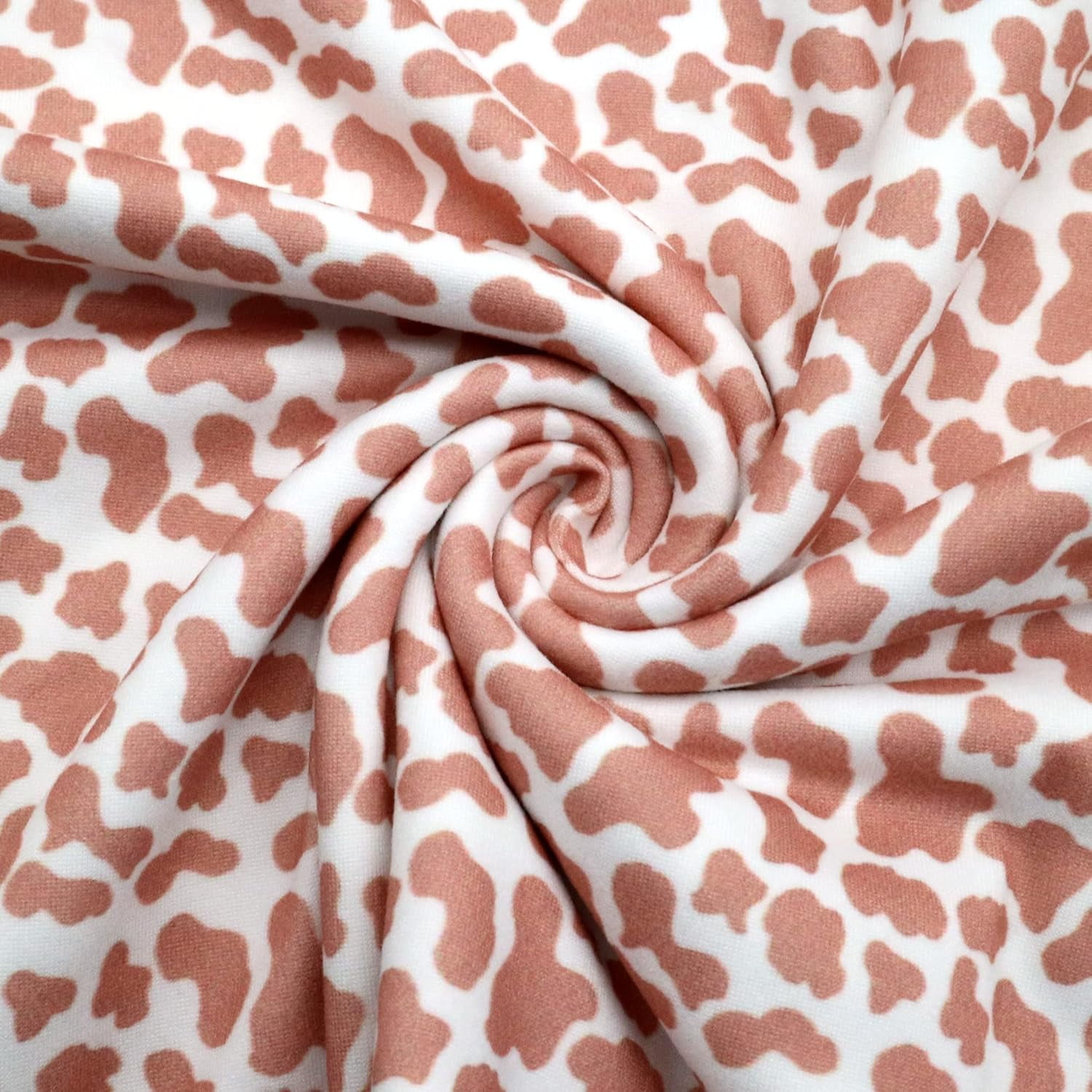 NANAHuang Double Brushed Poly Knit Fabric Fruit Cow Pattern Printing ...
