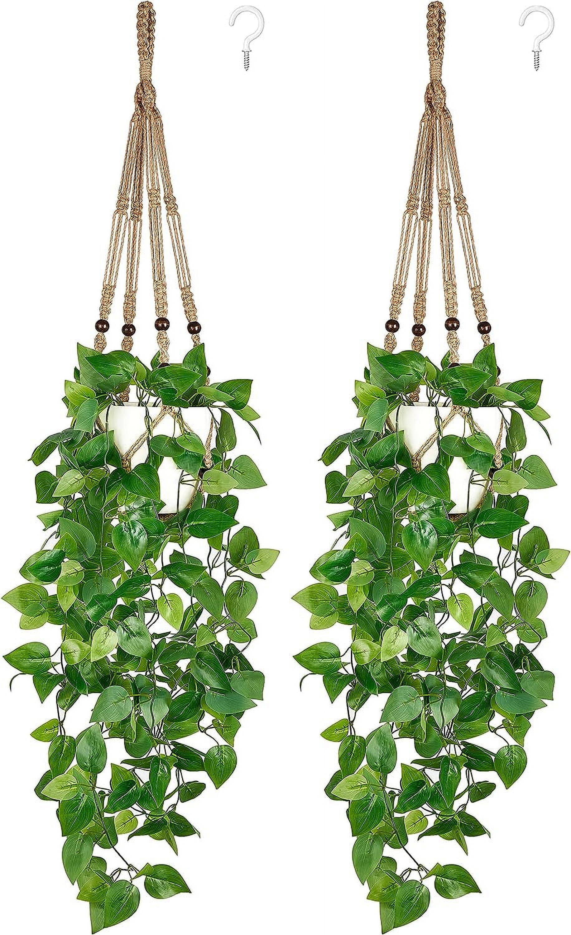 NANAHuang Fake Hanging Plant with Pot, Artificial Plants for Home Decor ...