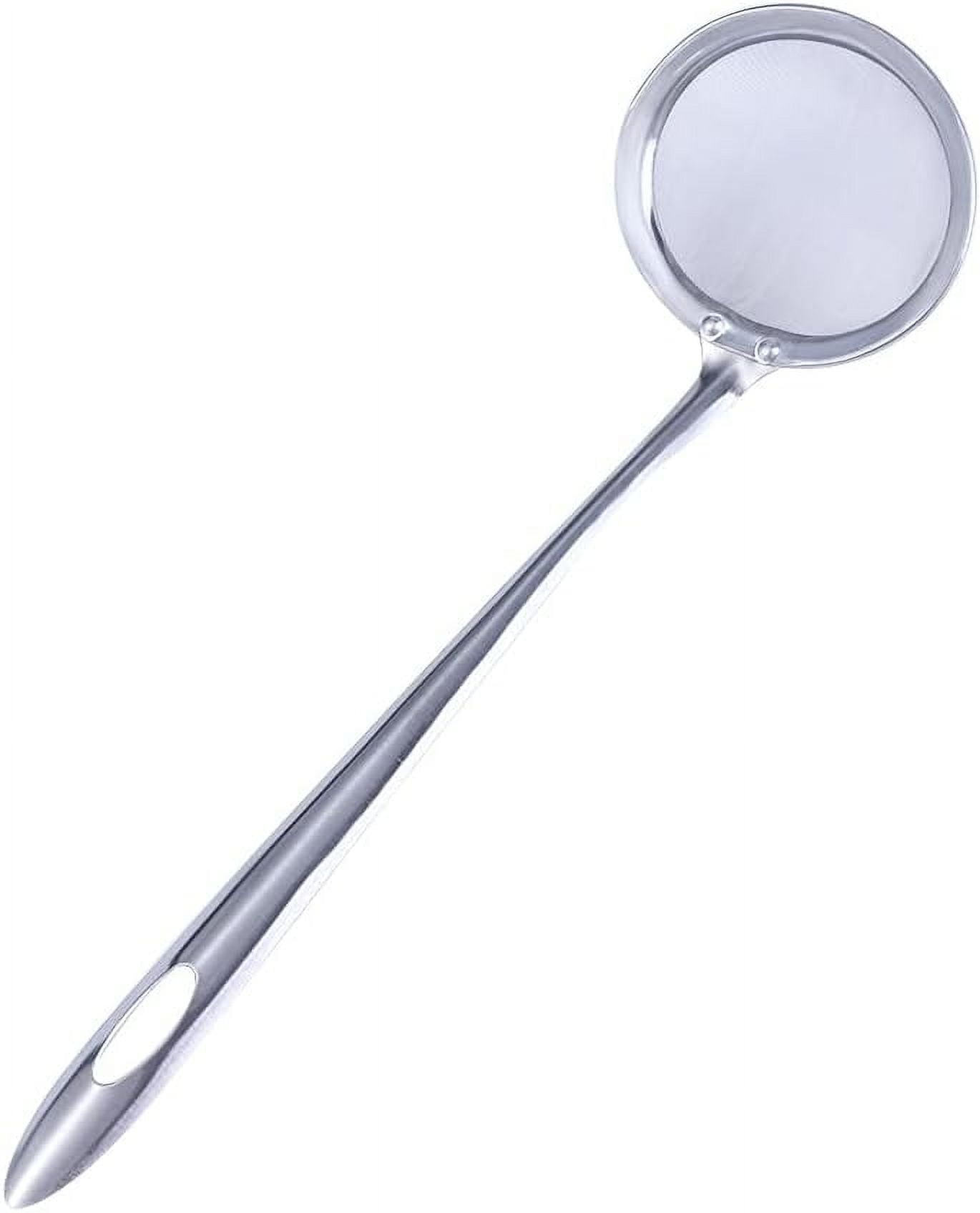 NANAHuang Fine Mesh Food Strainer,Stainless Steel Skimmer Spoon,Mesh ...