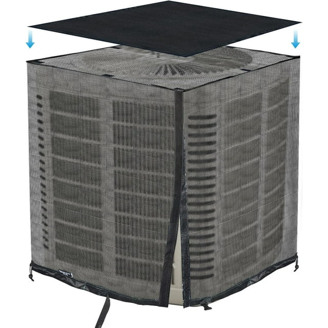 NANAHuang Full Mesh Central Air Conditioner Cover with Detachable ...