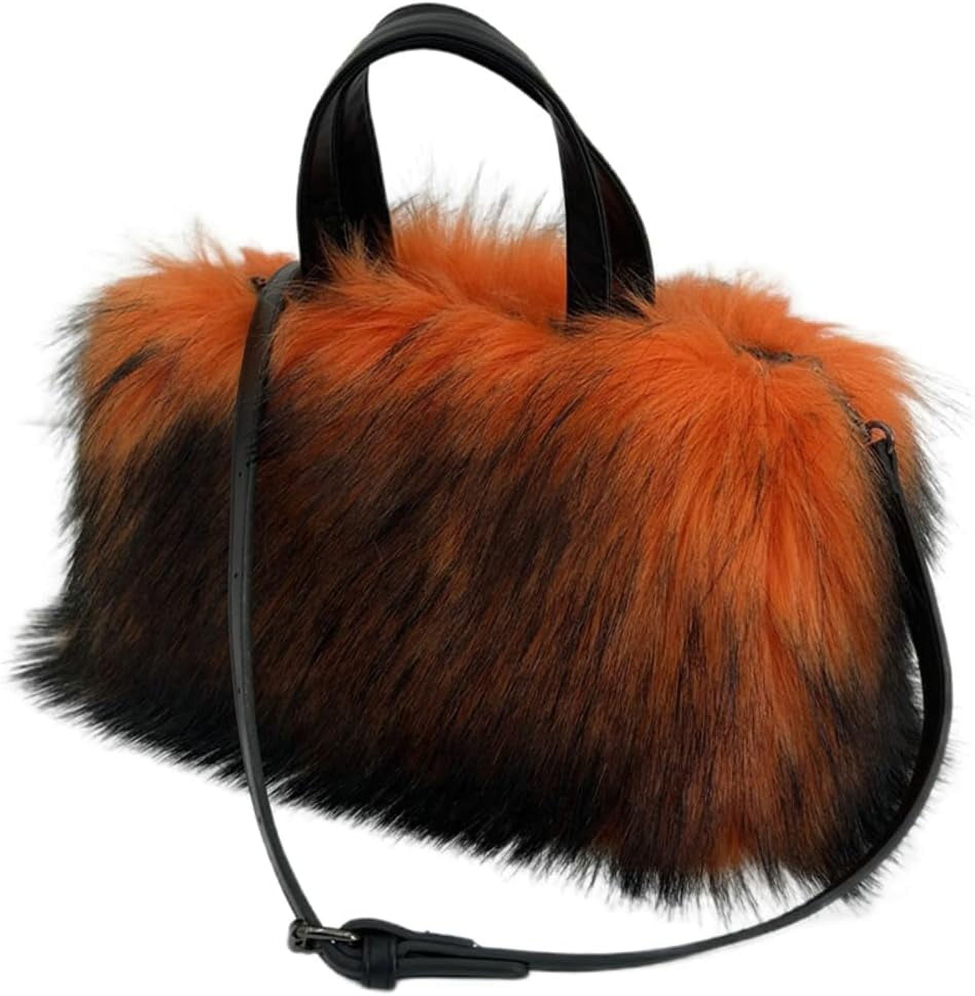 NANAHuang Furry Tote Bag for Women Faux Fur Shoulder Crossbody Bag Y2k ...