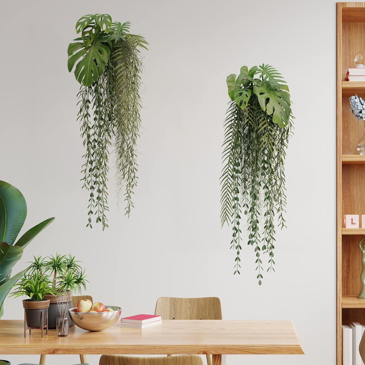 NANAHuang Green Plants Wall Stickers,Hanging Tree Vine Wall Decal ...