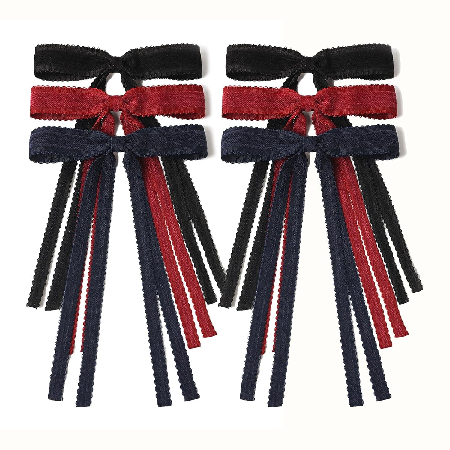 NANAHuang Hair Bows and Clips - Lace Bows, Ribbons with Long Tails ...