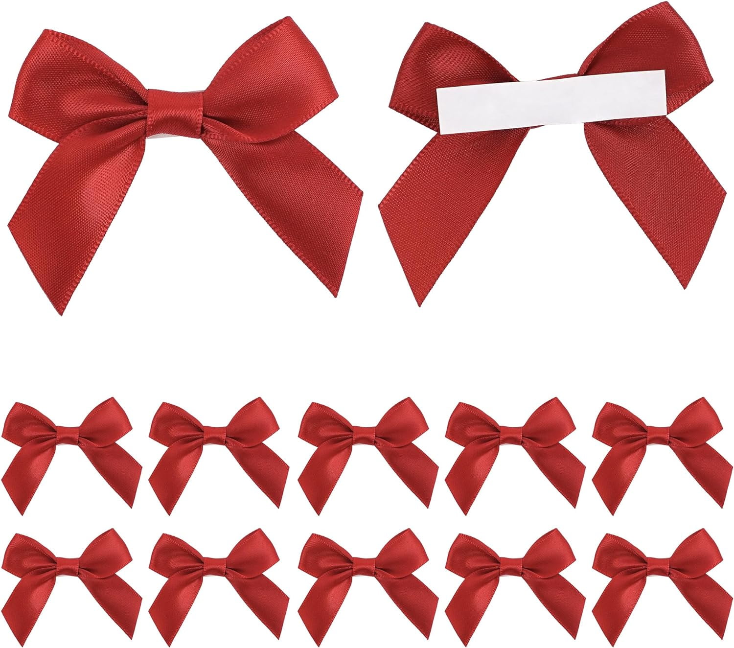 NANAHuang Hot Pink Satin Ribbon Bows 2Self Adhesive Satin Bows for Gift ...