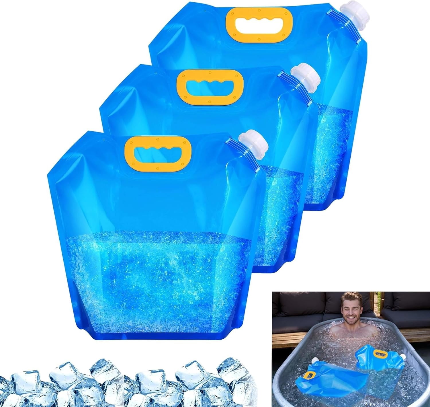 NANAHuang Ice Bath Bags, Portable/Reusable Ice Pack, Ice Maker for Ice ...